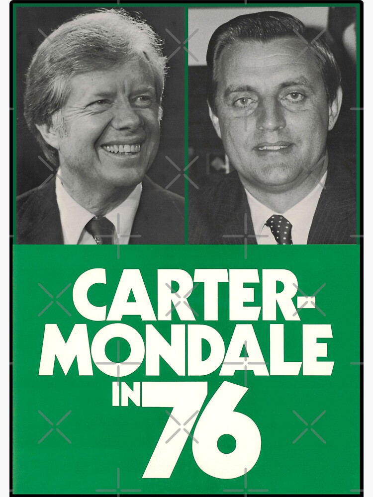 "Colorful Vote for Jimmy Carter Walter Mondale in 76 Campaign Poster ...