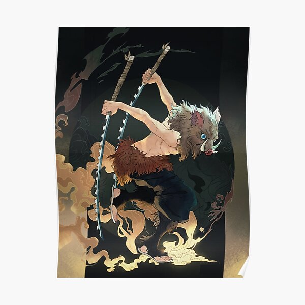 "Kimetsu No Yaiba Demon Slayer Inosuke Hashibira" Poster by haikyuufanz ...