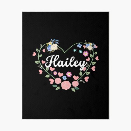 "Hailey - Custom Girls Name Gift | Floral Name Calligraphy Design" Art ...