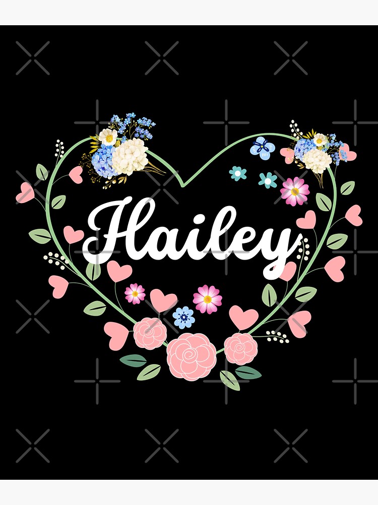 "Hailey - Custom Girls Name Gift | Floral Name Calligraphy Design ...