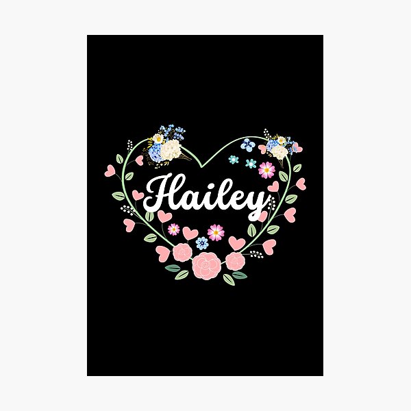 "Hailey - Custom Girls Name Gift | Floral Name Calligraphy Design ...