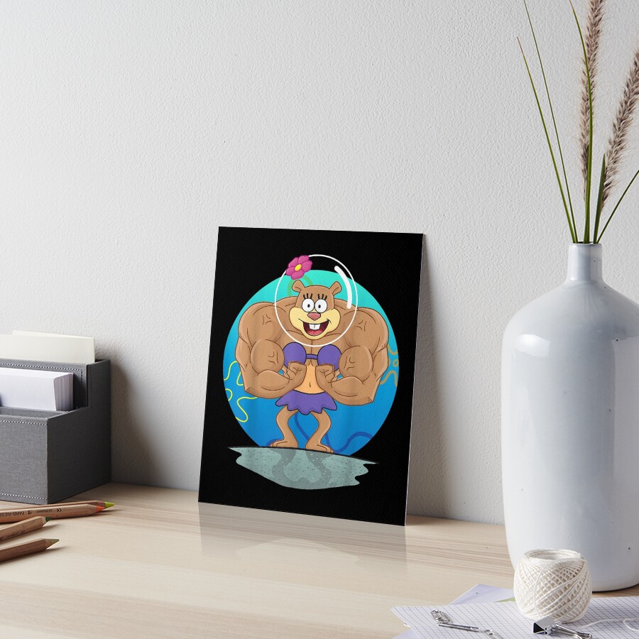 "Mademark x SpongeBob SquarePants Sandy Cheeks Muscle" Art Board Print ...