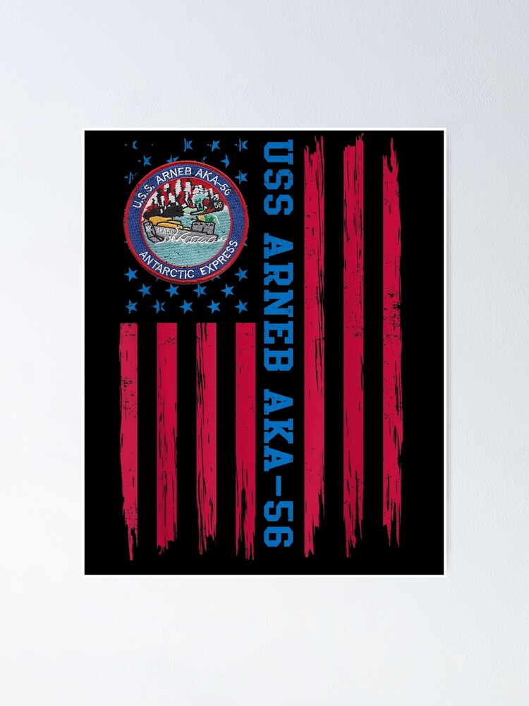 "USS Arneb LKA-56 Amphibious Cargo Ship Veterans Day Xmas" Poster for ...
