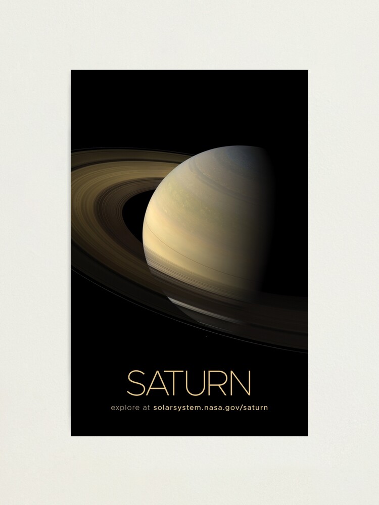 Lámina fotográfica «Póster de Saturno - Explore el Sistema Solar de la ...