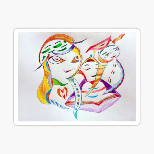 "Three Friends" Sticker by Evone | Redbubble