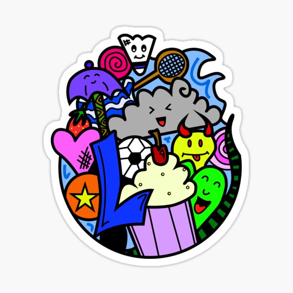 "My own doodle drawing " Sticker by Blondiabshop | Redbubble
