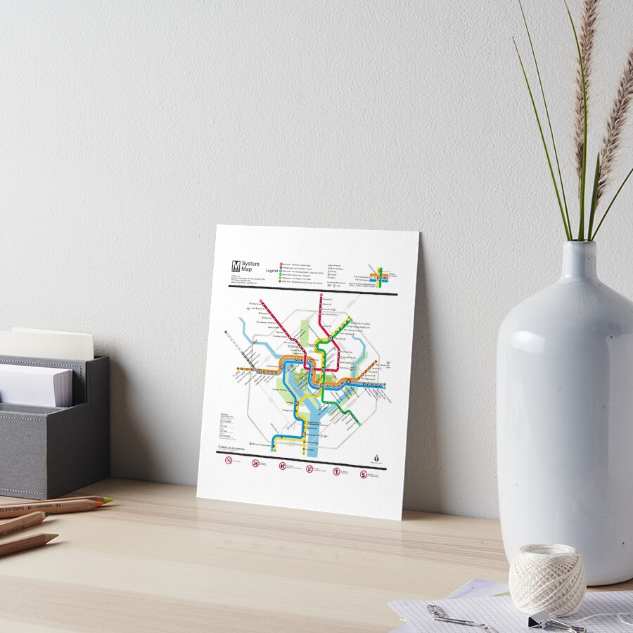 "Washington DC Metro Map Silver Line" Poster for Sale by LovakiTarebio ...