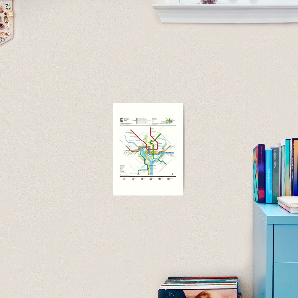 "Washington DC Metro Map Silver Line" Poster for Sale by LovakiTarebio ...