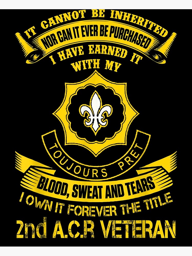 "Forever The Title 2nd Armored Cavalry Regiment Veteran Xmas" Poster for Sale by RovonHampton ...