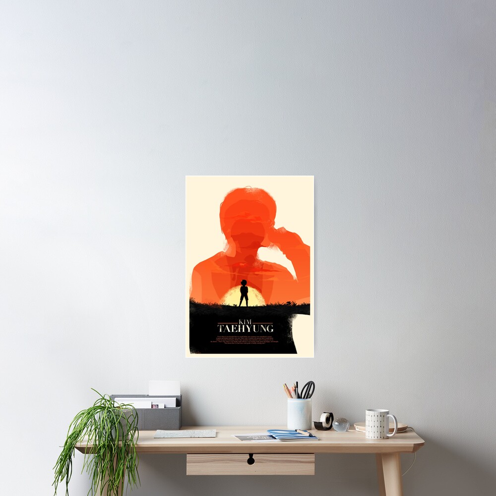 "BTS x Olly Moss: Kim Taehyung" Poster by y0ngsin | Redbubble