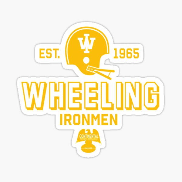"Wheeling Ironmen 1965 Continental Football Classic T-Shirt" Sticker by ...