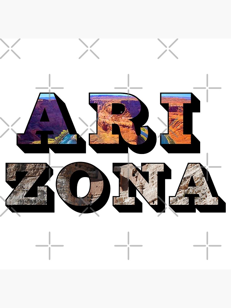 "Arizona w/ National Landmarks" Poster for Sale by Pajamurai | Redbubble