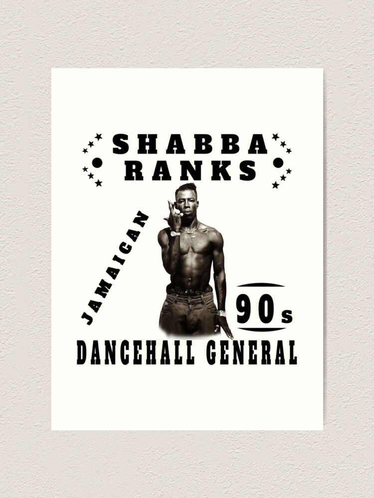 "Shabba Ranks Jamaican 90s Dancehall General Jah Rastafari Vintage" Art ...