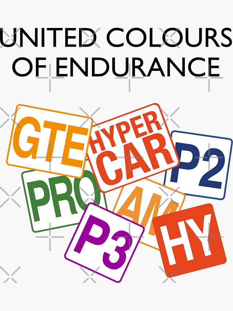 "United Colours of Endurance Racing - Hypercar" Sticker for Sale by ...