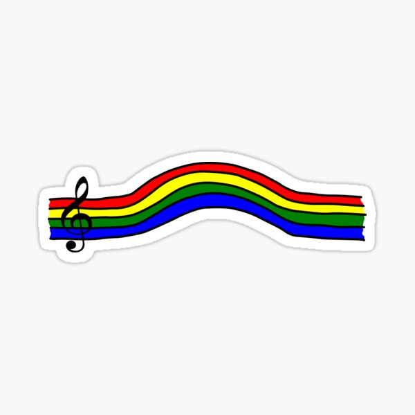 "Musical Rainbow" Sticker by fivo | Redbubble