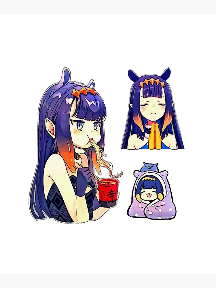 "Ouro Kronii Hololive Ninomae Inanis Ninomae Sticker" Art Print by ...