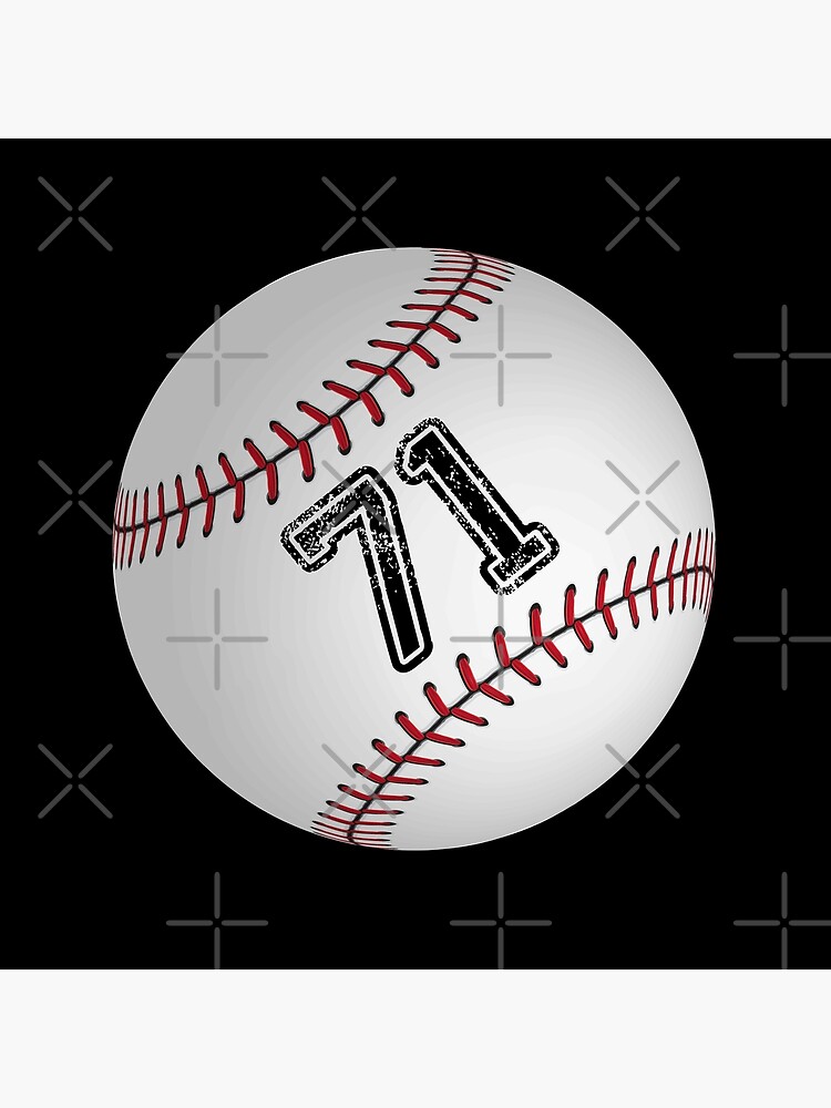 "Baseball ball number 71, seventy one" Poster for Sale by TheCultStuff ...