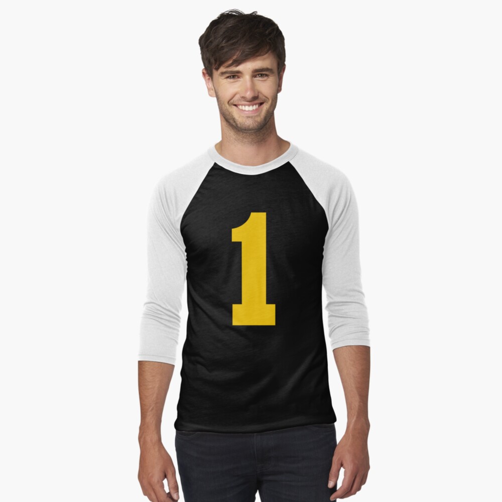 "Number 1, Yellow one, Sports number 1" Sticker for Sale by ...