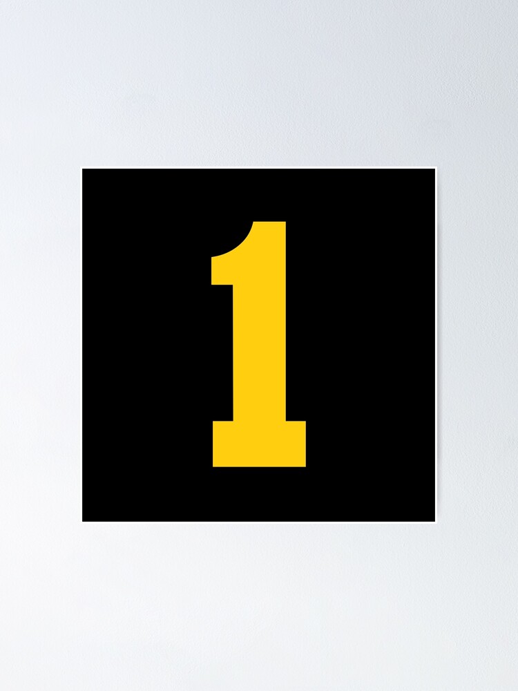 "Number 1, Yellow one, Sports number 1" Poster for Sale by TheCultStuff ...