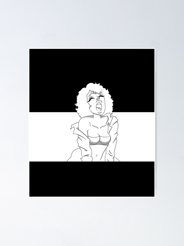 Poster « Orgasme De Fille De Dessin Animé Noir Sexy Hentai Fille