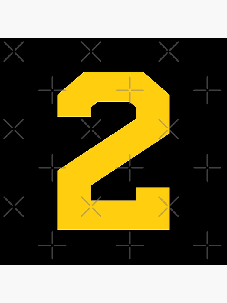 "Number 2, Yellow two, Sports number 2" Poster by TheCultStuff | Redbubble