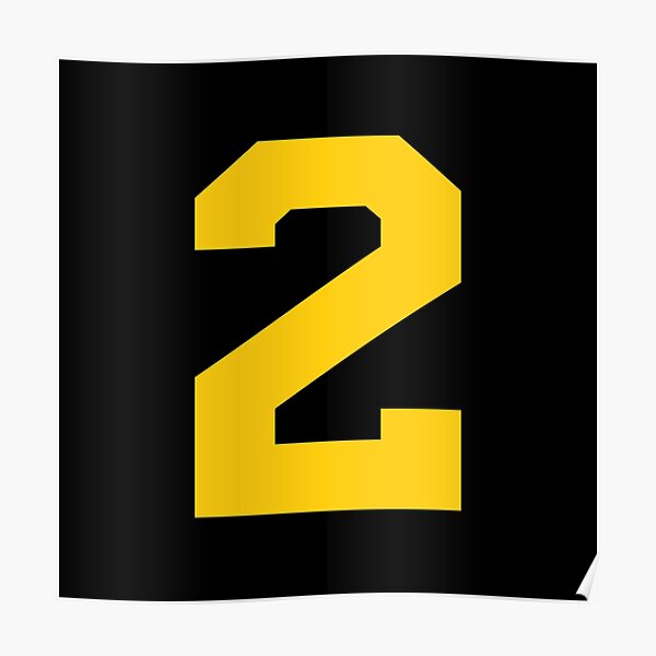 "Number 2, Yellow two, Sports number 2" Poster by TheCultStuff | Redbubble