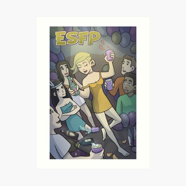 "ESFP mbti.comics character " Art Print by mbticomics | Redbubble