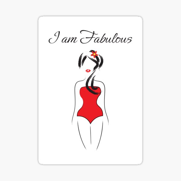 "Statement Print, I am Fabulous." Sticker for Sale by moxdesign | Redbubble