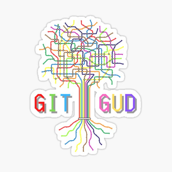 Git Gud Funny Source Code Repository Tree Design For Programmers