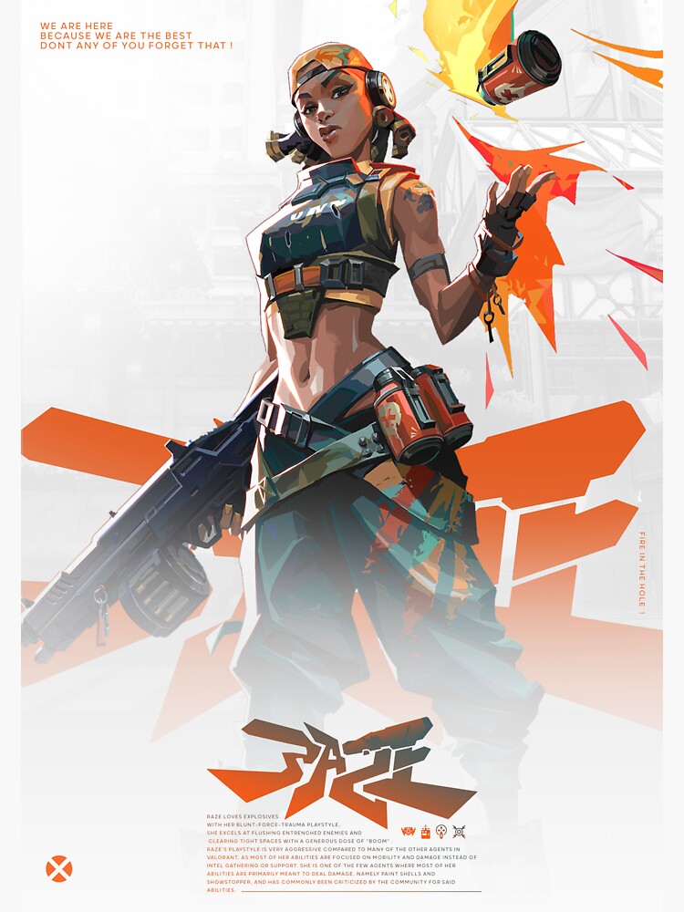 "Raze Artwork + Quote + Bio High Quality " Sticker by Leukoph | Redbubble