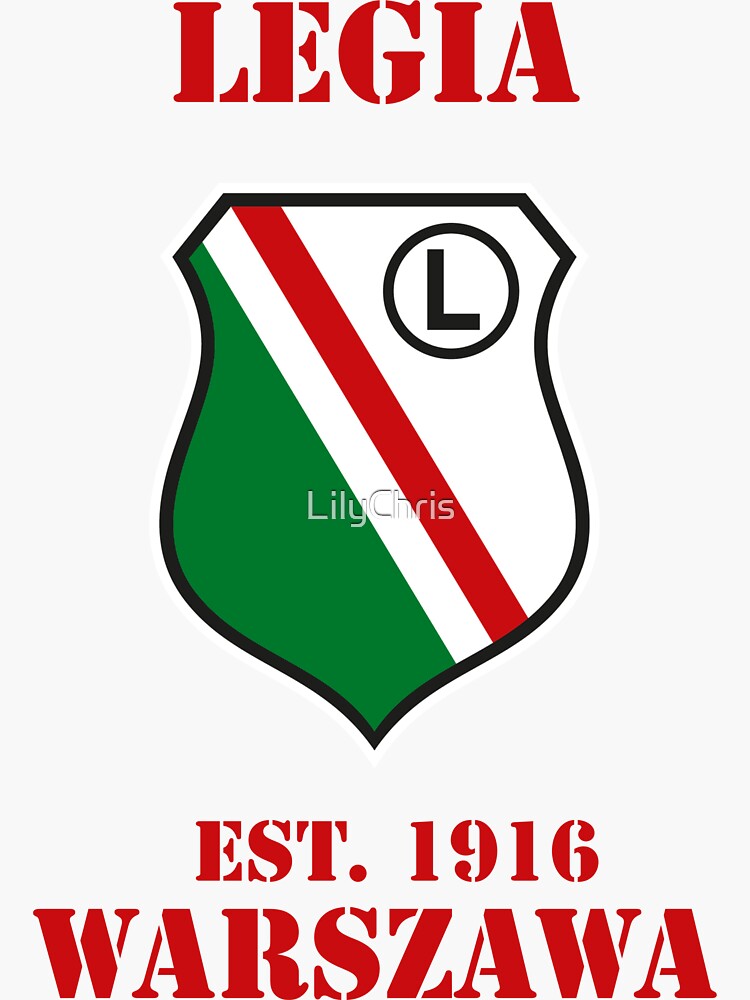 "Legia Warsaw football club" Sticker by LilyChris | Redbubble
