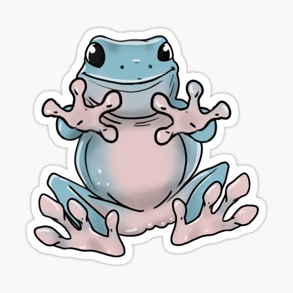"Froggo | Daphne Blue frog" Sticker by TeggyDesigns | Redbubble