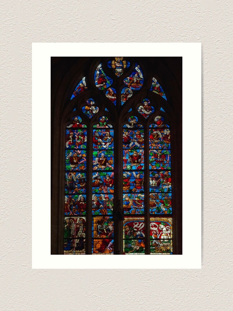 "Tree of Jesse in Renaissance stained-glass window" Art Print by ...