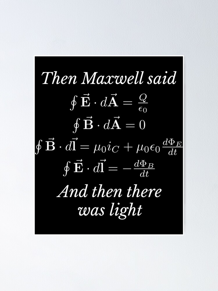 "maxwells equations Classic ." Poster for Sale by christinesp1 | Redbubble