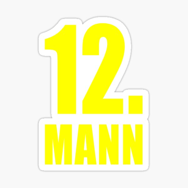 "12. Twelfth Man Football Fans" Sticker by GeogDesigns | Redbubble
