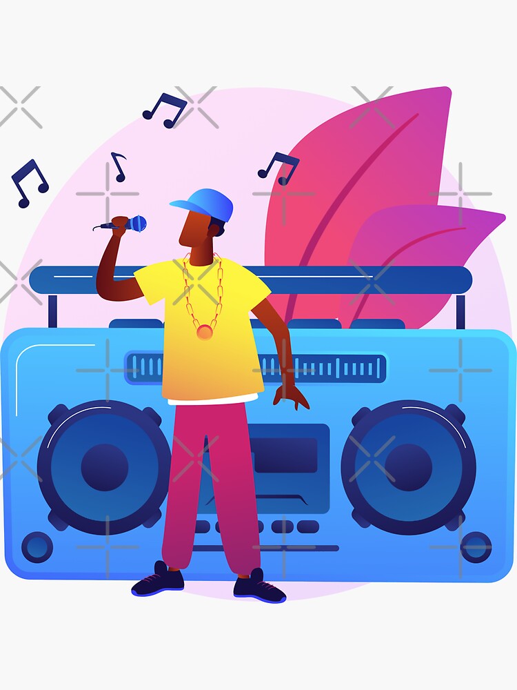 "Music, Hip-hop, Dance" Sticker by M-R-Designer | Redbubble