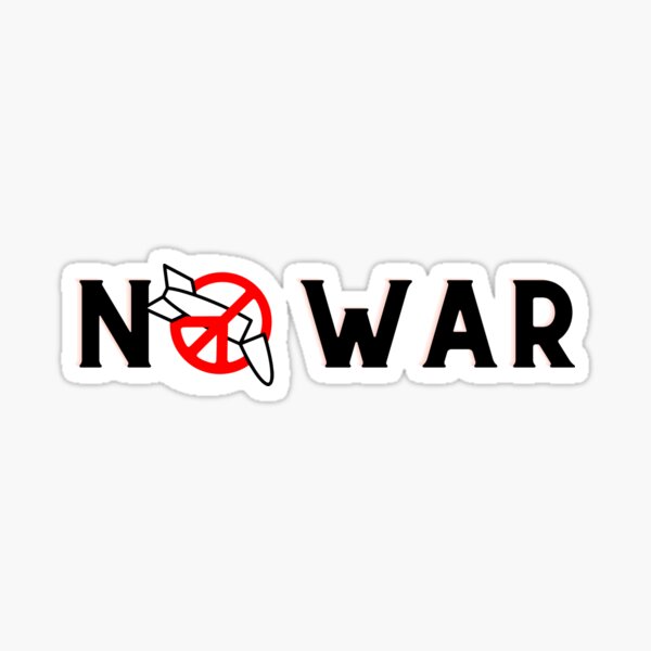"no war please" Sticker by June5Fashion | Redbubble
