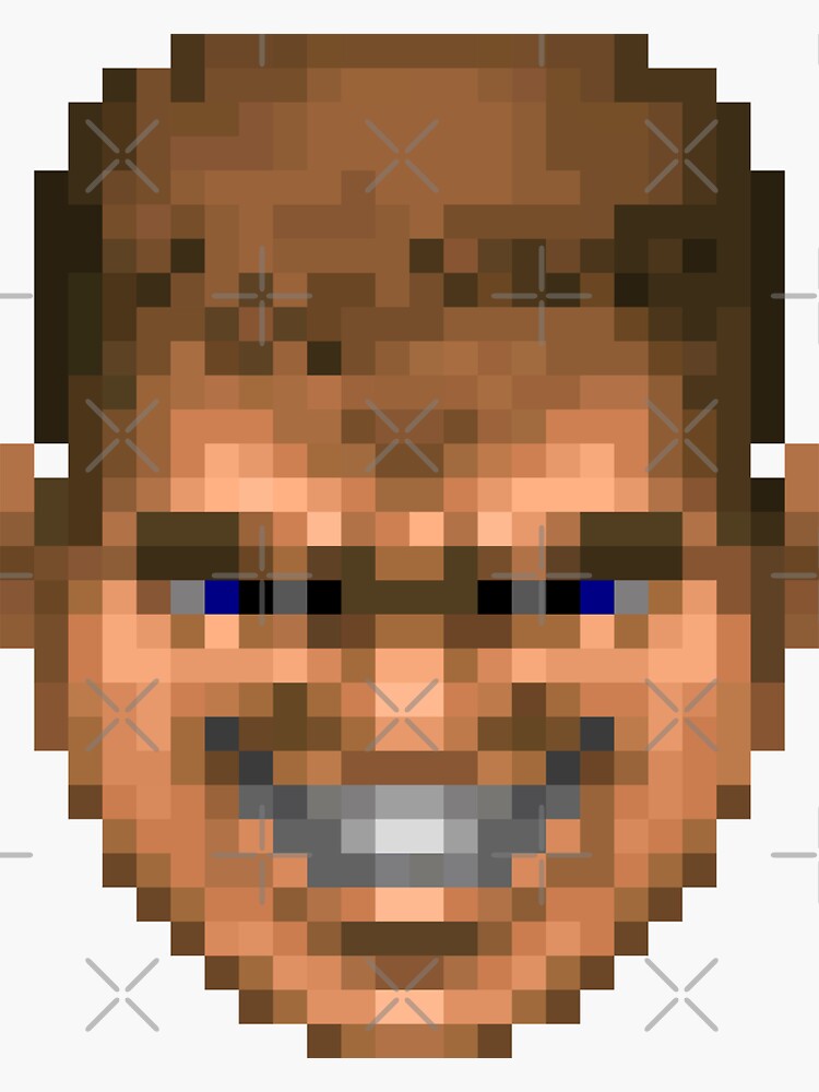 "Happy Doom Guy" Sticker for Sale by OuofBusiness | Redbubble