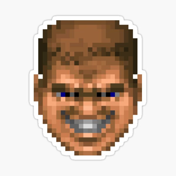 "Happy Doom Guy" Sticker for Sale by OuofBusiness | Redbubble