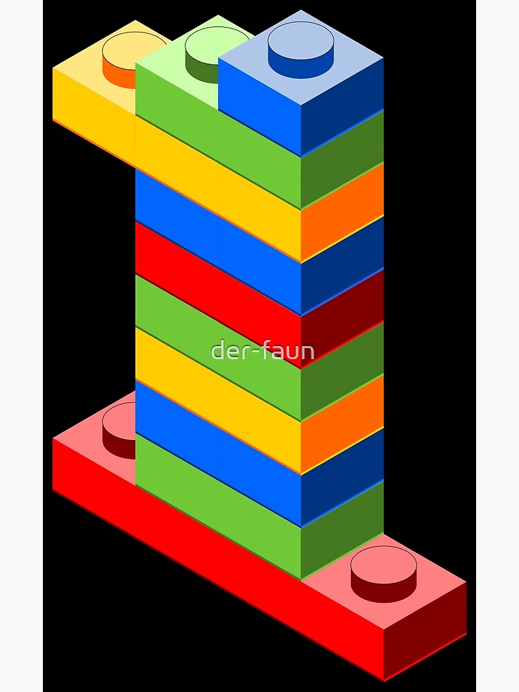 "Number 1 Number 1 - block building block" Poster for Sale by der-faun ...