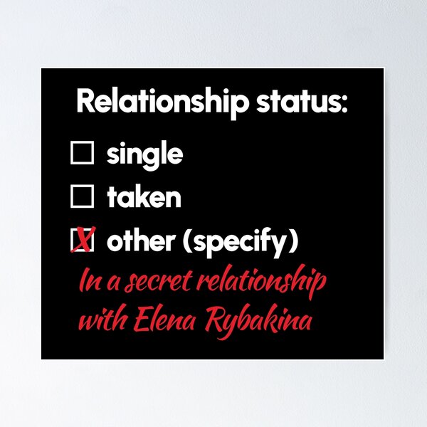 Poster avec l'œuvre « Elena Rybakina - Relationship 2 » de l'artiste ...