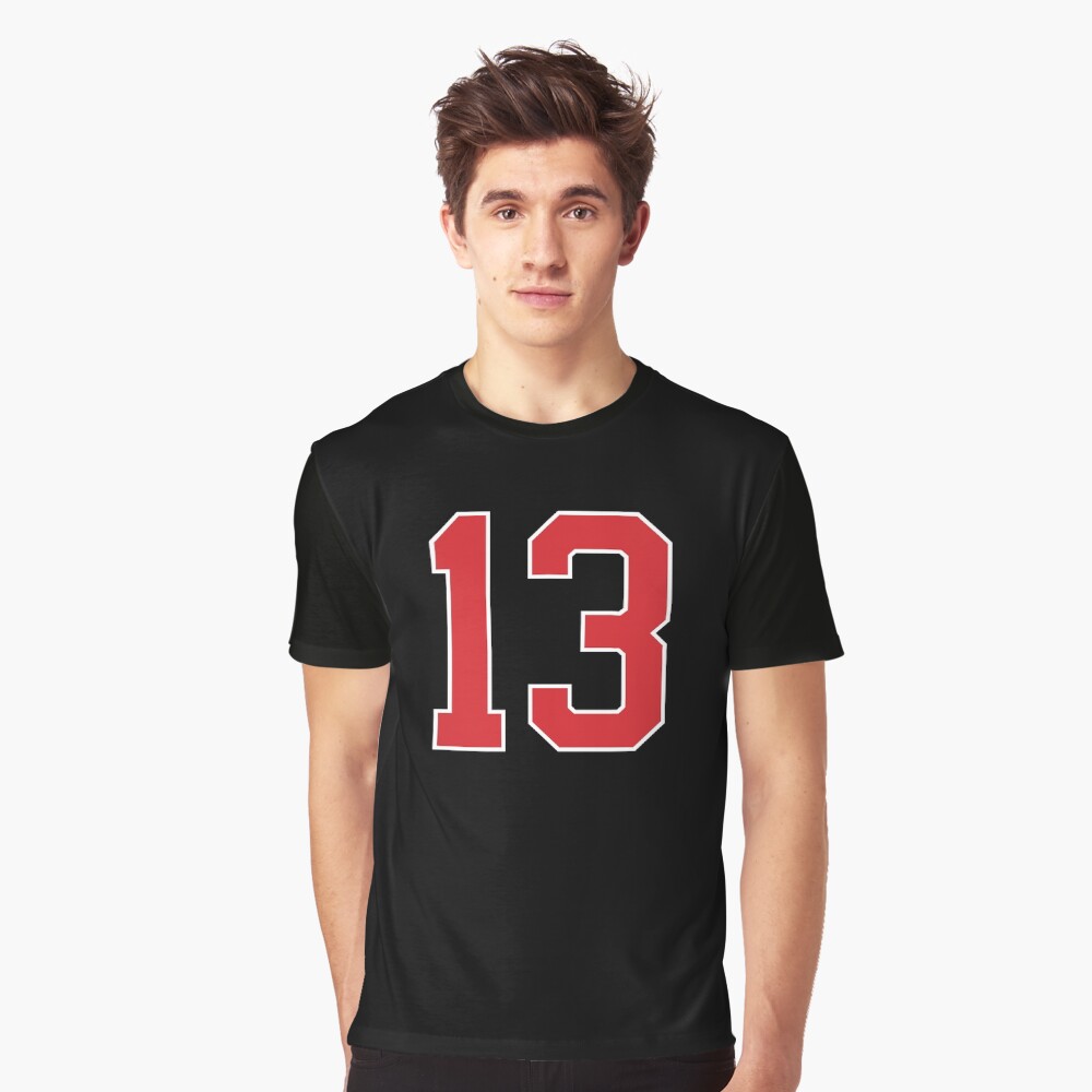 "Sports Number 13, red black color lucky sport thirteen" Sticker for ...