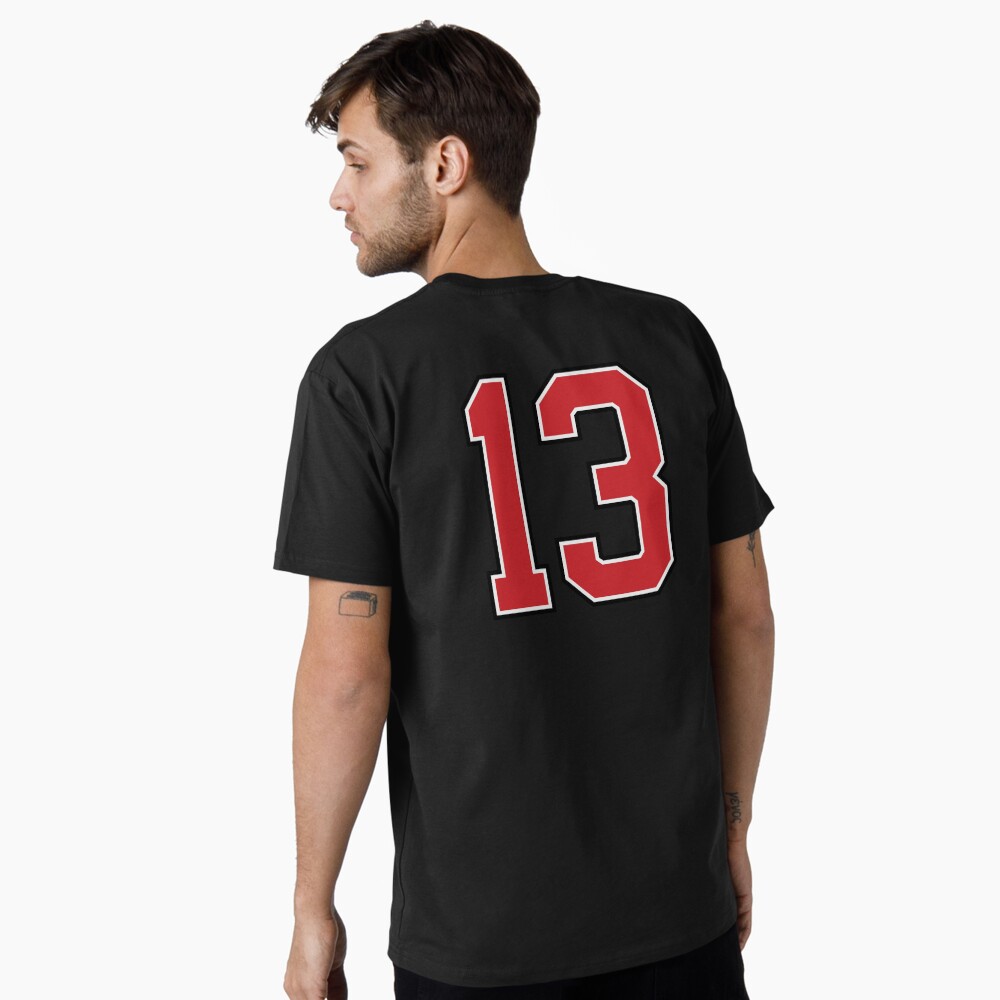 "Sports Number 13, red black color lucky sport thirteen" Sticker for ...