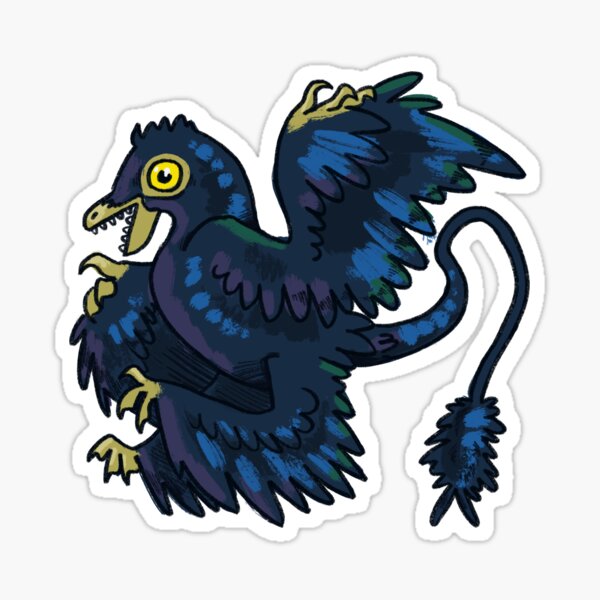 "Microraptor Sticker" Sticker by sketch-helium | Redbubble