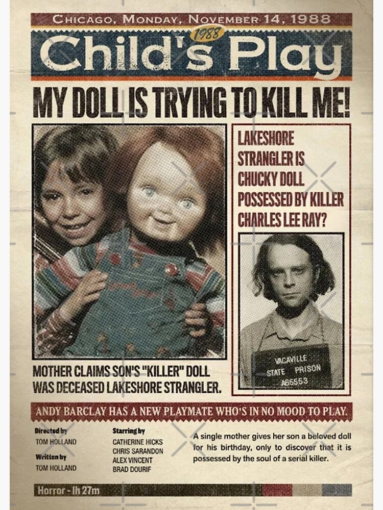 "Child's Play 1988 - Chucky Good Guys Doll" Poster for Sale by ...
