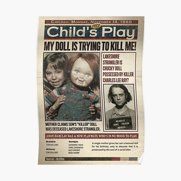"Child's Play 1988 - Chucky Good Guys Doll" Poster for Sale by ...