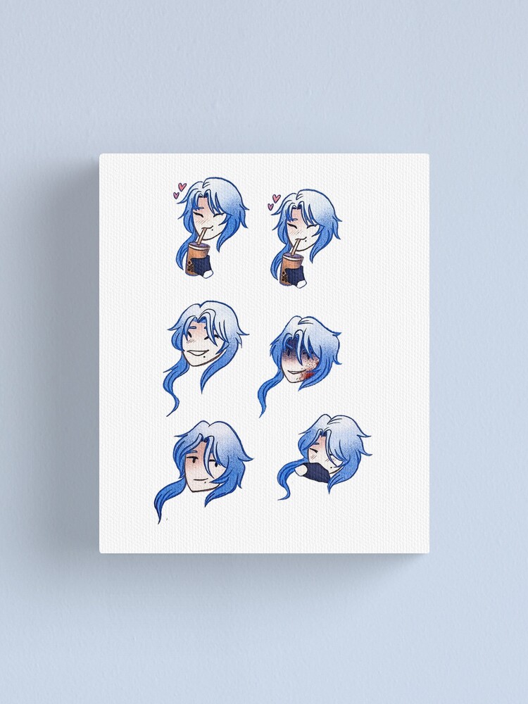 " Hoyoverse Genshin Impact Kamisato Ayato Chibi sticker " Canvas Print ...