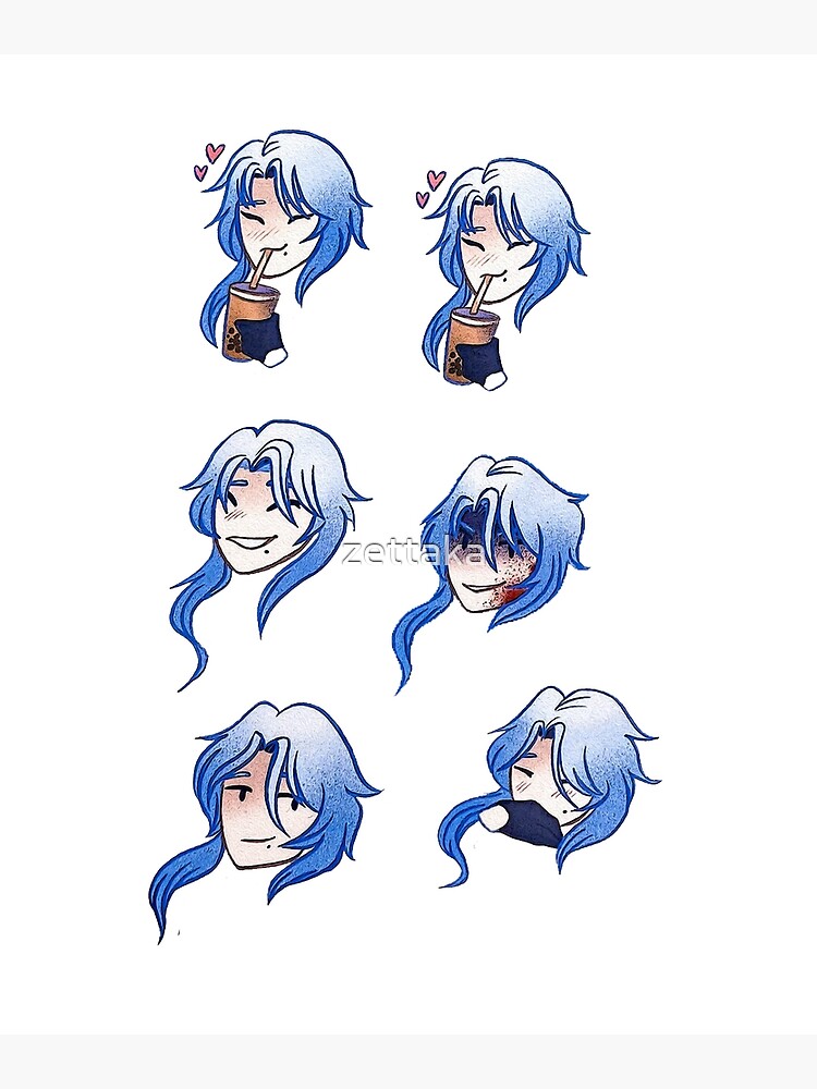 " Hoyoverse Genshin Impact Kamisato Ayato Chibi sticker " Photographic ...