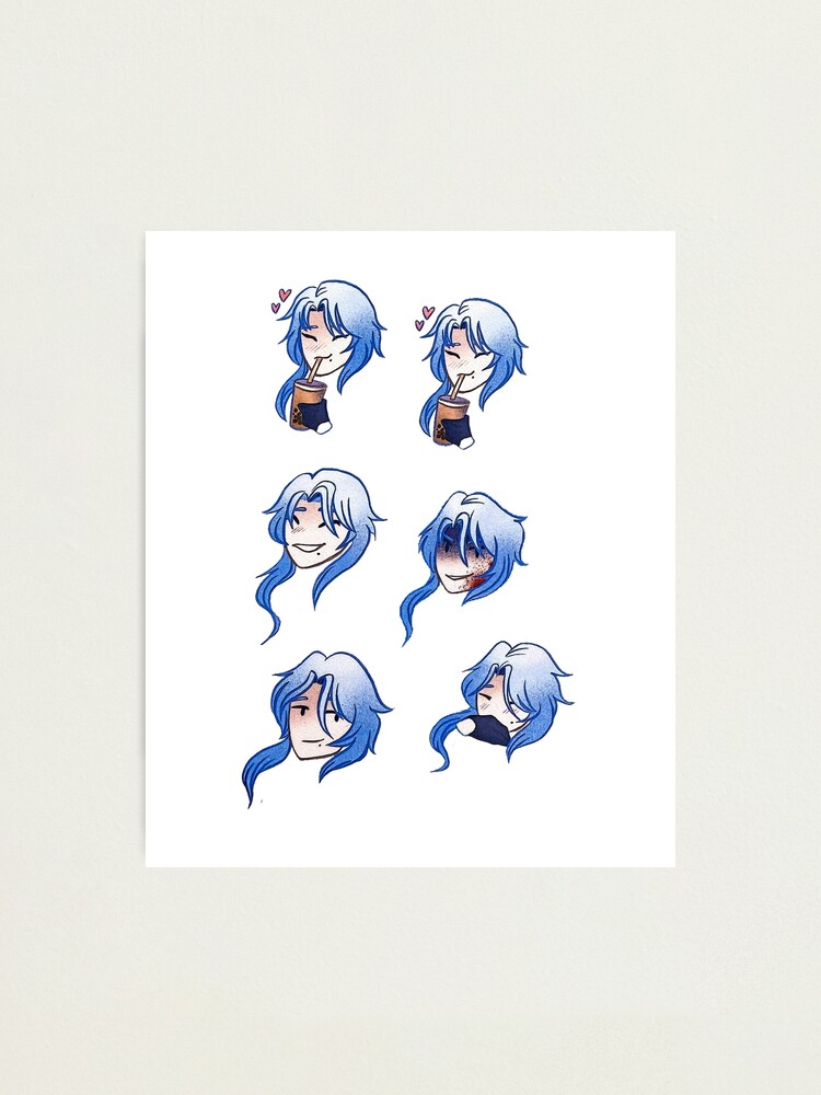 " Hoyoverse Genshin Impact Kamisato Ayato Chibi sticker " Photographic ...