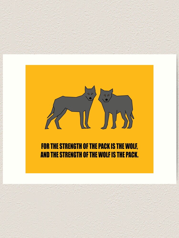 "Wolf Pack Motivational Quote (The Second Jungle Book, Rudyard Kipling ...